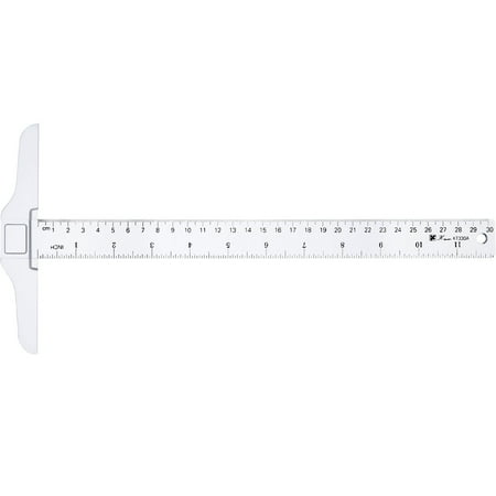 FanShow 12 Inch/ 30 cm T-Square Junior Clear Plastic T-Ruler for ...