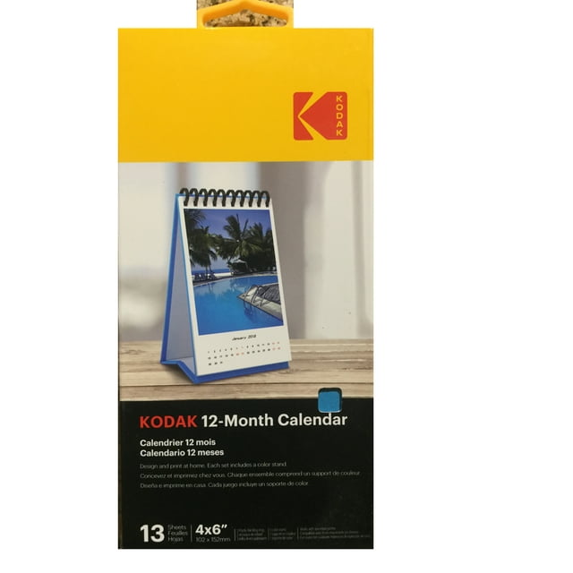 KODAK 12-Month Calendar 4x6" inkjet printer craft - Walmart.com