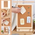 Cork Bulletin Board with 1Bundle Hemp Rope 2Pcs Wooden Column 2Pcs ...