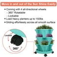 Stackable Planter with Wheels and Tools, Indoor Outdoor Gardening Pots ...