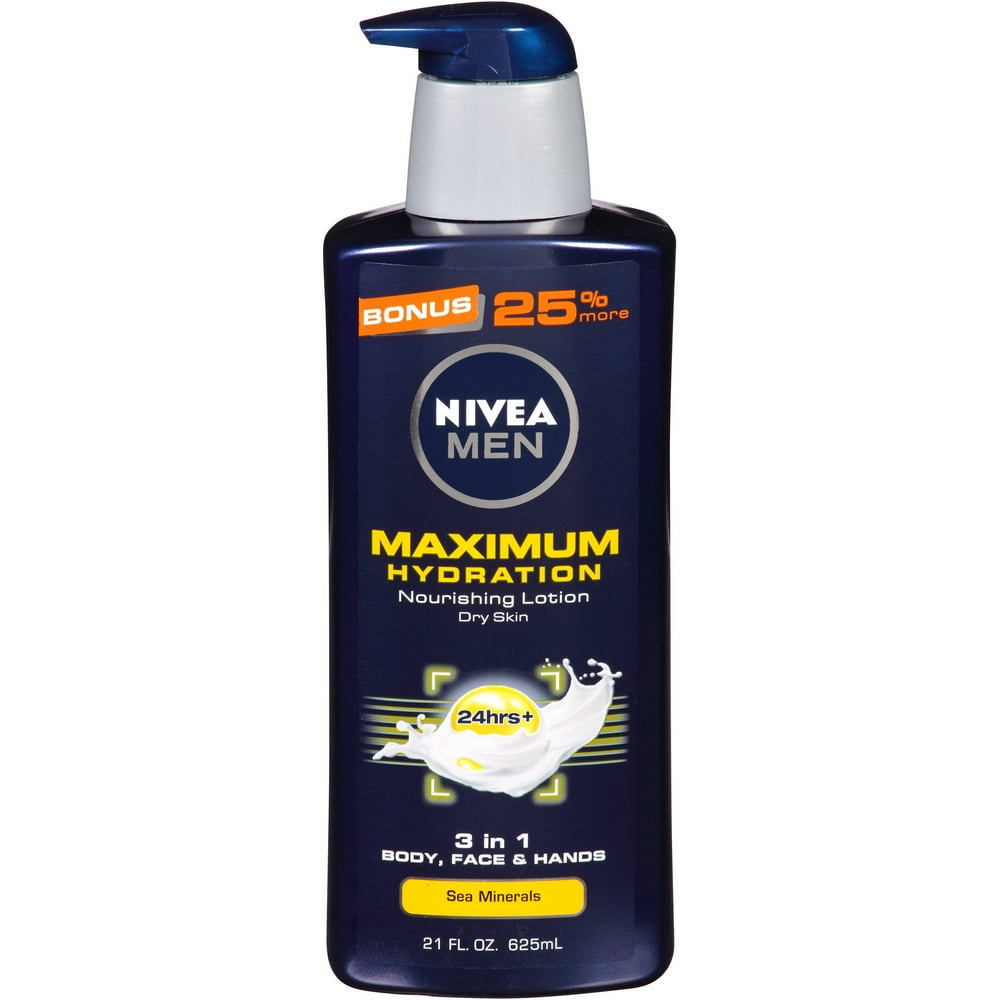 NIVEA Men Maximum Hydration 3 in 1 Nourishing Lotion, 21 fl oz - Walmart.com - Walmart.com