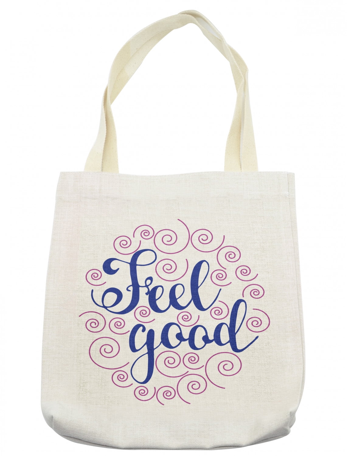 Saying Tote Bag, Motivational Phrase in Blue Shade Surrounded by Pink ...
