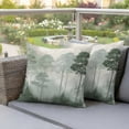 Boho Pines Outdoor Waterproof Throw Pillow Covers 20x20 Set of 2,Fogged ...