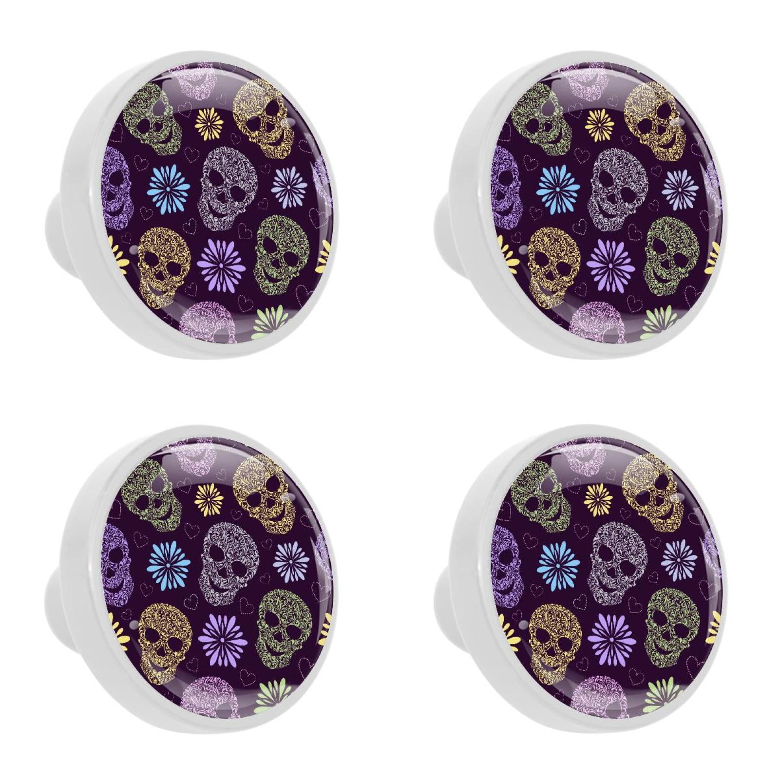 4 Pcs Skull Knobs for Kitchen Cabinet Cupboard Dresser Bookcase Drawer ...