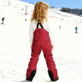 EnJoCho Kids Sno𝗐 Pants Girls Boys Sno𝗐 Bi𝖻s 𝖶aterproof Insulated ...