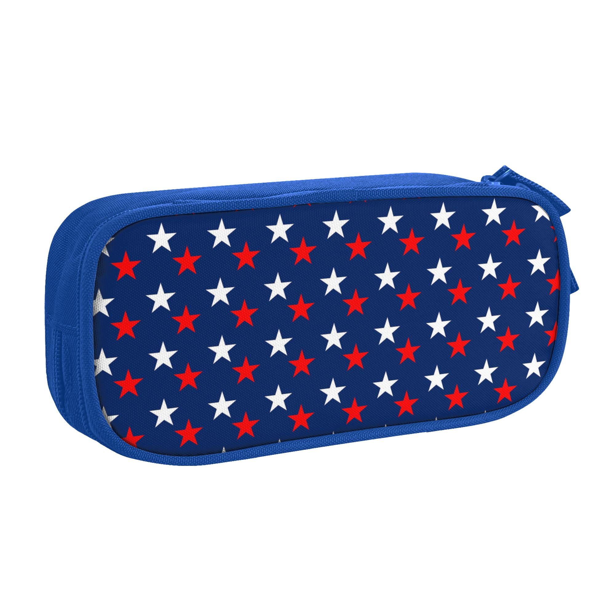 TEQUAN Large Capacity Pencil Case, America Patriotic Red White Blue ...