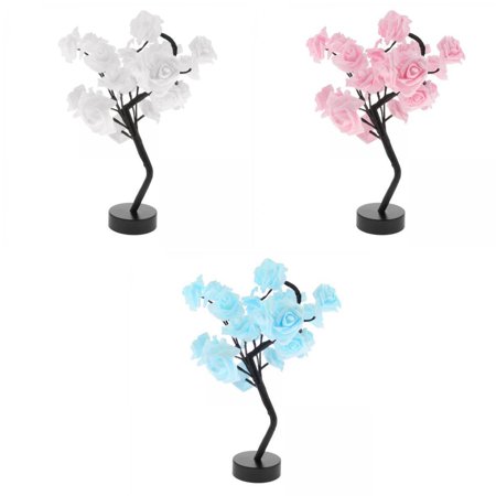 3 Pieces USB 24 LED Rose Tree Light DIY Outdoor Indoor Festival ...