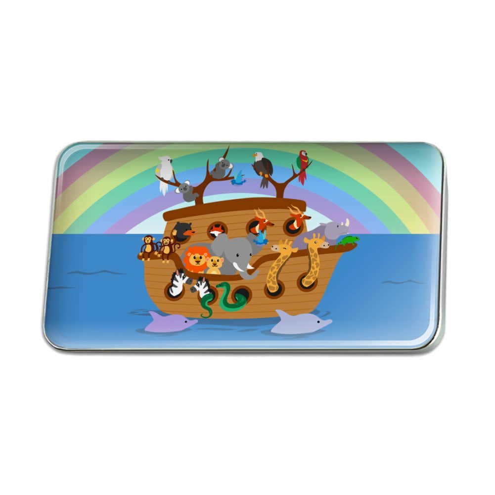 Noah's Ark with Animals Metal Rectangle Lapel Hat Pin Tie Tack Pinback ...