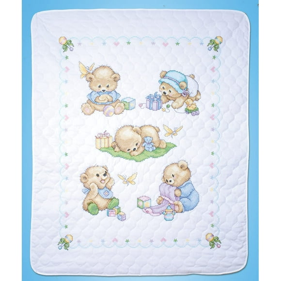 Stamped Embroidery Baby Quilt Kit