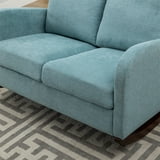 Extra Wide Light Blue Rocking Chair, Mid Century, Oversized Wing Back ...