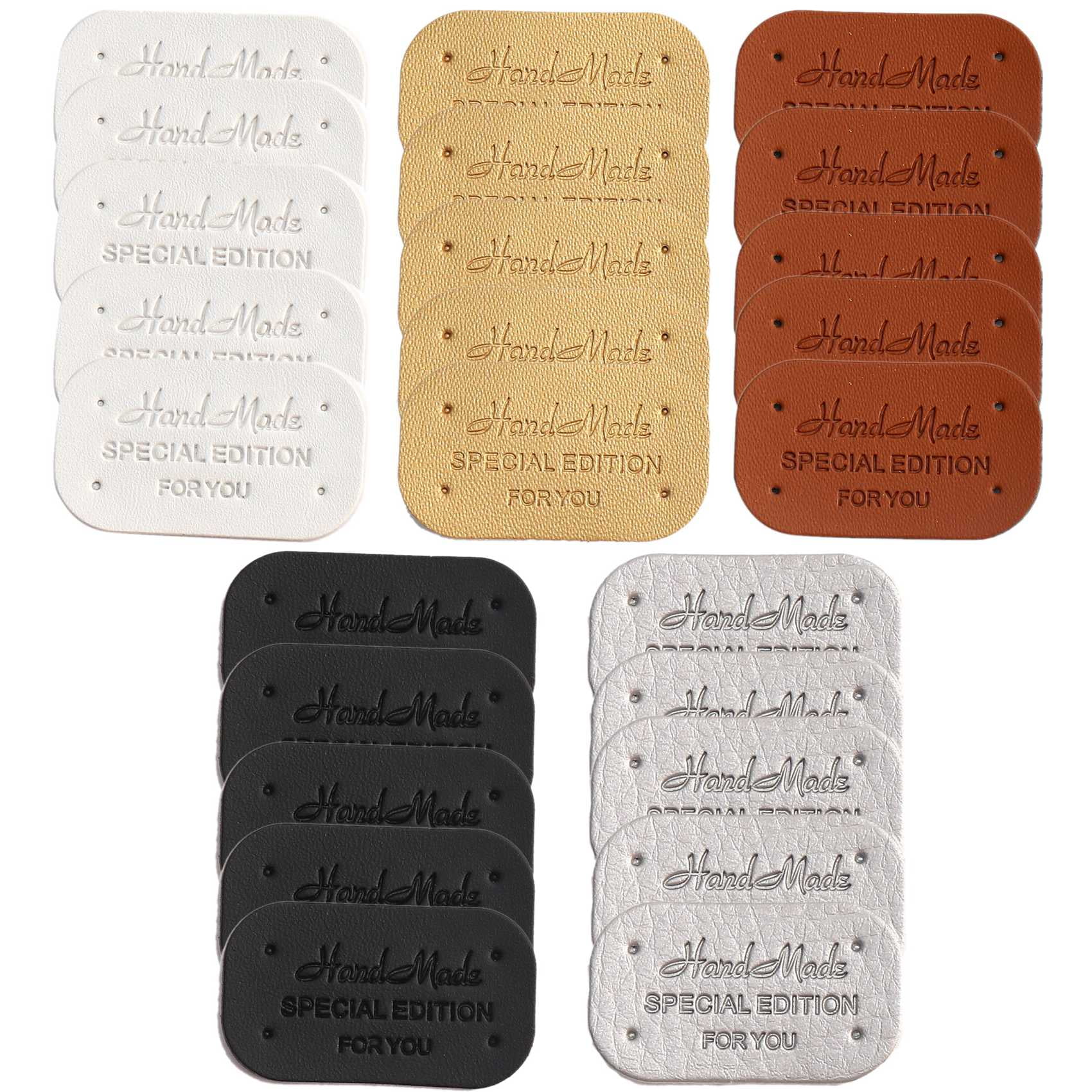 Click here for Unbranded 100pcs Faux Leather Tags For Clothes Han... prices