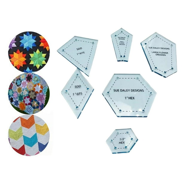 Plantillas de acolchado de 6 estilos, plantillas acrílicas de patchwork ...