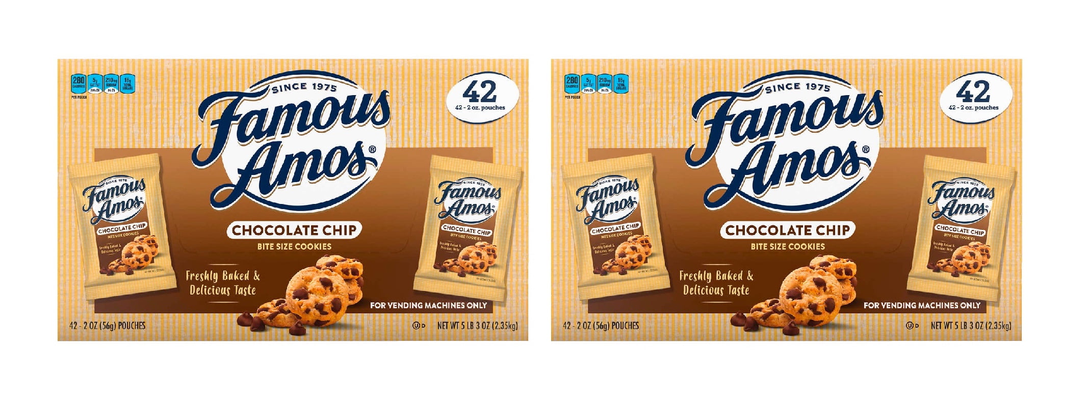 Famous Amos Cookies, Chocolate Chip, 2 oz, 42 ct 2PK - Walmart.com