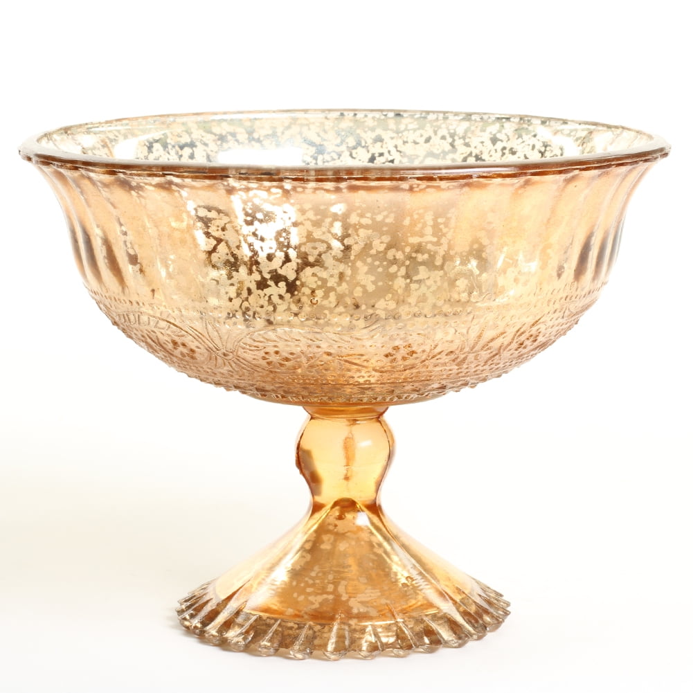 Koyal Wholesale 7-Inch Rose Gold Glass Compote Bowl Pedestal Flower ... Koyal Wholesale 7-Inch Rose Gold Glass Compote Bowl Pedestal Flower ...