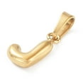 5 pcs 316L Surgical Stainless Steel Charms Letter Charm Golden Letter J ...