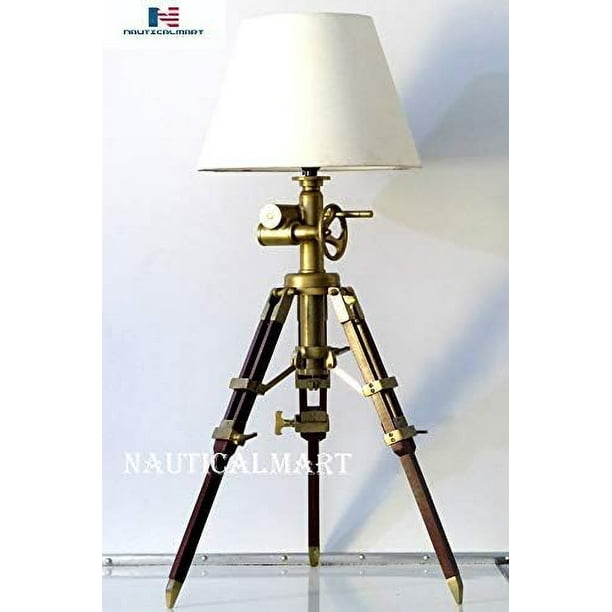 Nautical Decor Royal Marine Tripod Table Lamp Industrial Lamps (Shade ...