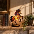 Stained Glass Horse Table Lamp, Tiffany Style Decorative Night Light ...