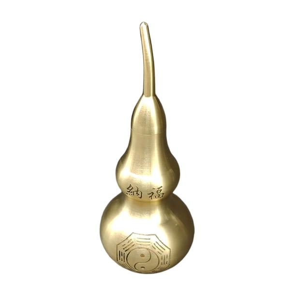 Brass Gourd Figurine Feng Shui Charm Sculptures Auspicious Bagua ...