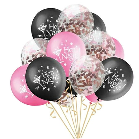 15pcs Lex Balloons Assorted Color Paillette Confetti Balloons for Hen ...