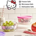 Pyrex Hello Kitty 4-Cup Round Glass Storage Container with Pink ...