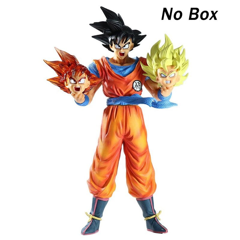 28cm Dragon Ball Goku PVC figura de colección cabeza reemplazable ...