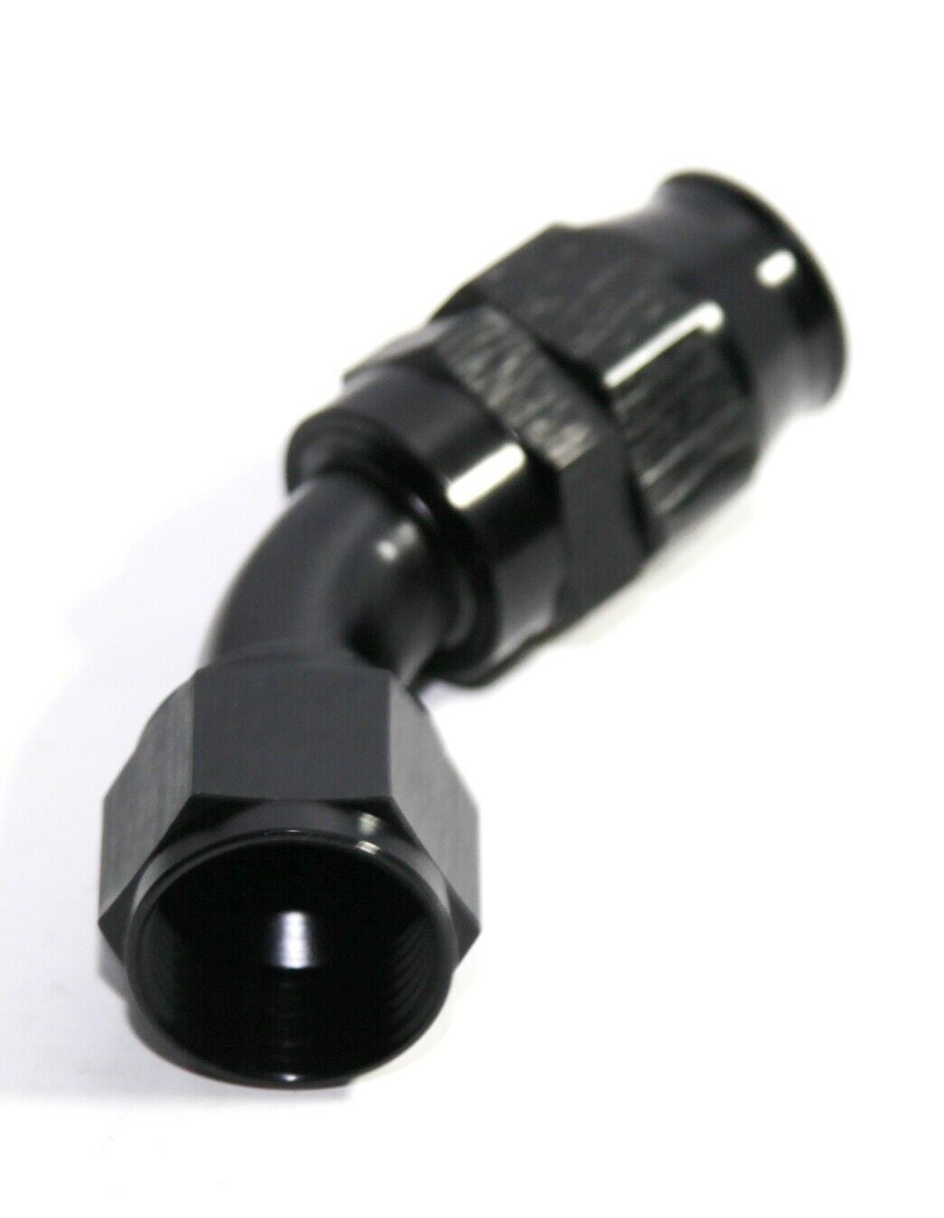 BLACK AN12 12AN AN-12 45 Degree Swivel Reusable PTFE Hose End Fitting ...