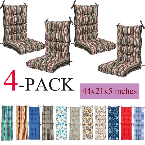 1/2/4 Pack High Back Chair Cushion Luxury Seat Cushion High Seat Back ...
