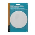 5 WHITE Door Stop Wall Protector Knob/Handle Guard - SMOOTH Round Self ...