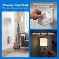 Wall Mount Outlet Extender, 6 Spaced Outlets, with Night Light ...