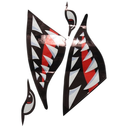 Waterproof 2 Pieces Shark Teeth Mouth Decal Stickers For Kayak Canoe ...