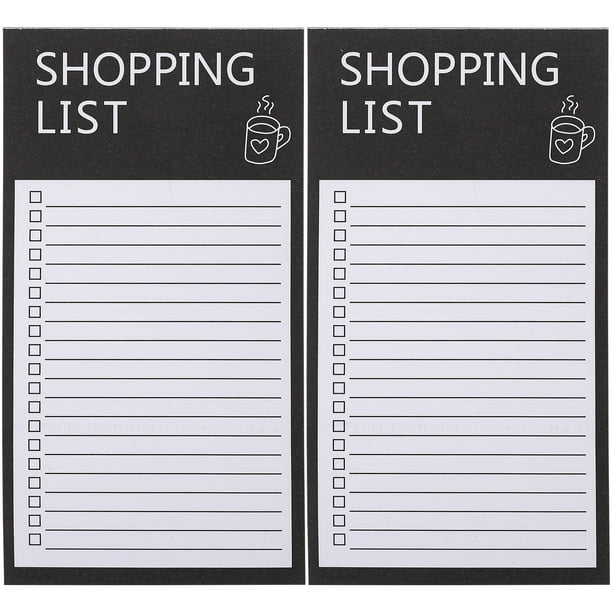 2 Books of Grocery List Planning Pad Convenient Shopping List Planner Notepad Fridge Shopping ...