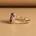10x14 mm Ruby Engagement Ring, Elongated Long Cushion Cut Bezel Set ...