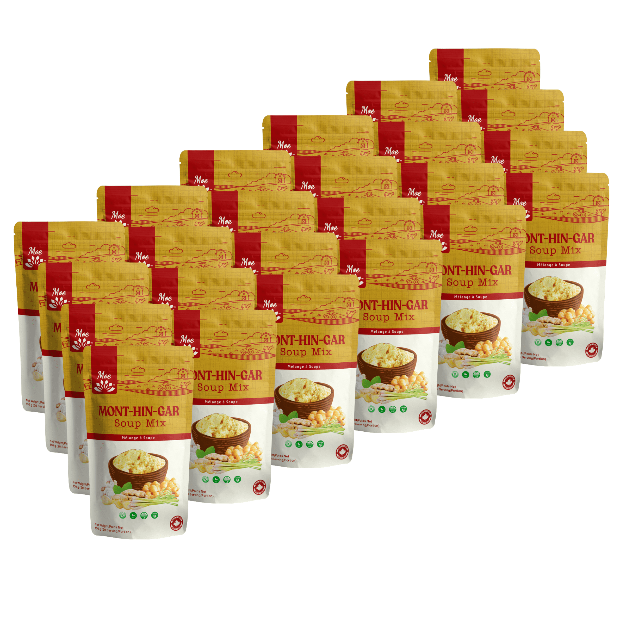 Moe Mont-Hin-Gar Soup Mix, Non-GMO, Ready to Cook, 20 Servings (Pack of ...