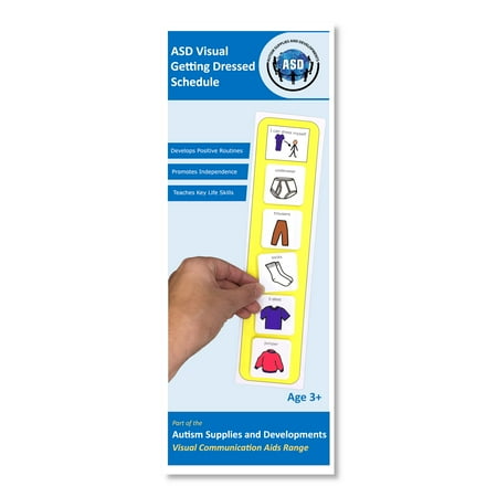 Plastic Visual ASD Getting Dressed Schedule (Picture Communication ...