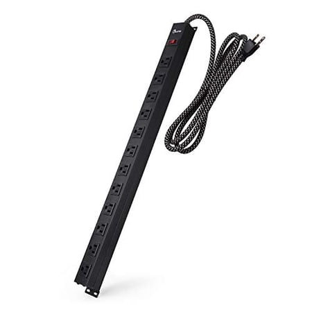 Mountable Metal Power Strip Surge Protector, Long Tangle-Free Extension ...