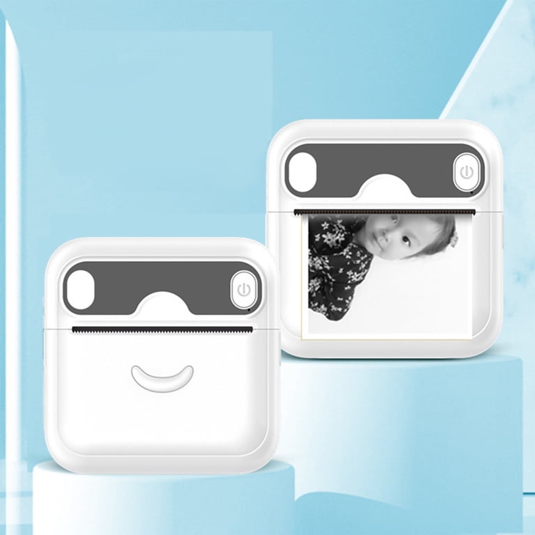 Portable Label Printer Mini Thermal Sticker Printer With 5 Paper Rolls ...