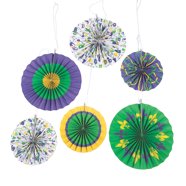 Navy Blue Paper Fan Assortment - Party Decor - 8 Pieces - Walmart.com