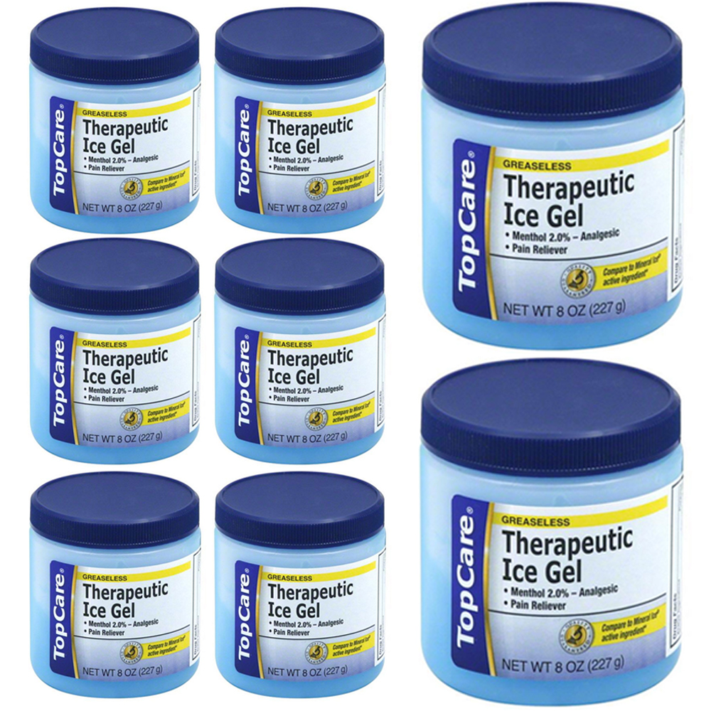8 Jars 64oz Therapeutic Menthol Gel Topical Analgesic Pain Reliving ...