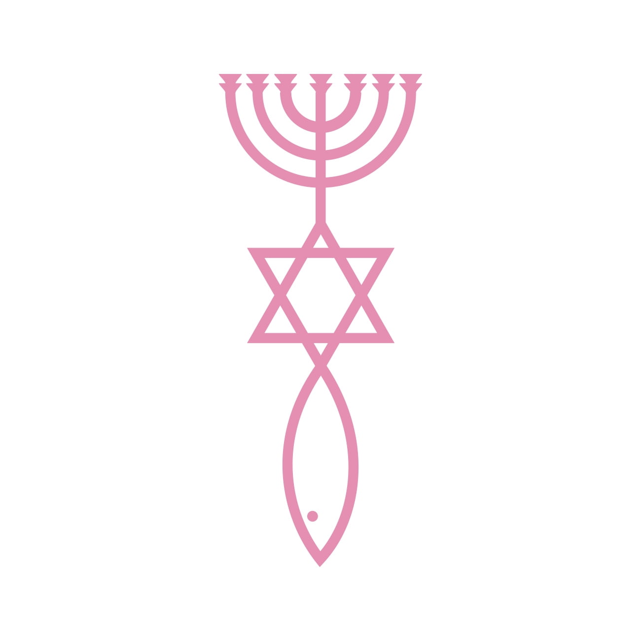 Messianic Jewish Religion Symbol Sticker Decal Die Cut - Self Adhesive ...