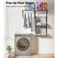 2 Pack Laundry Room Shelves Organization and Storage, Wall Mounted ...