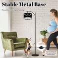 Arc Floor Lamp with Adjustable Lampshade Basketball Court Black White ...