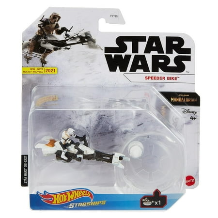 Hot Wheels Star Wars White Speeder Bike Mando Vehicle - Walmart.ca