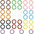 40-Pack 24mm Alloy Spring Split Key Rings - 10 Assorted Colors for Keys ...