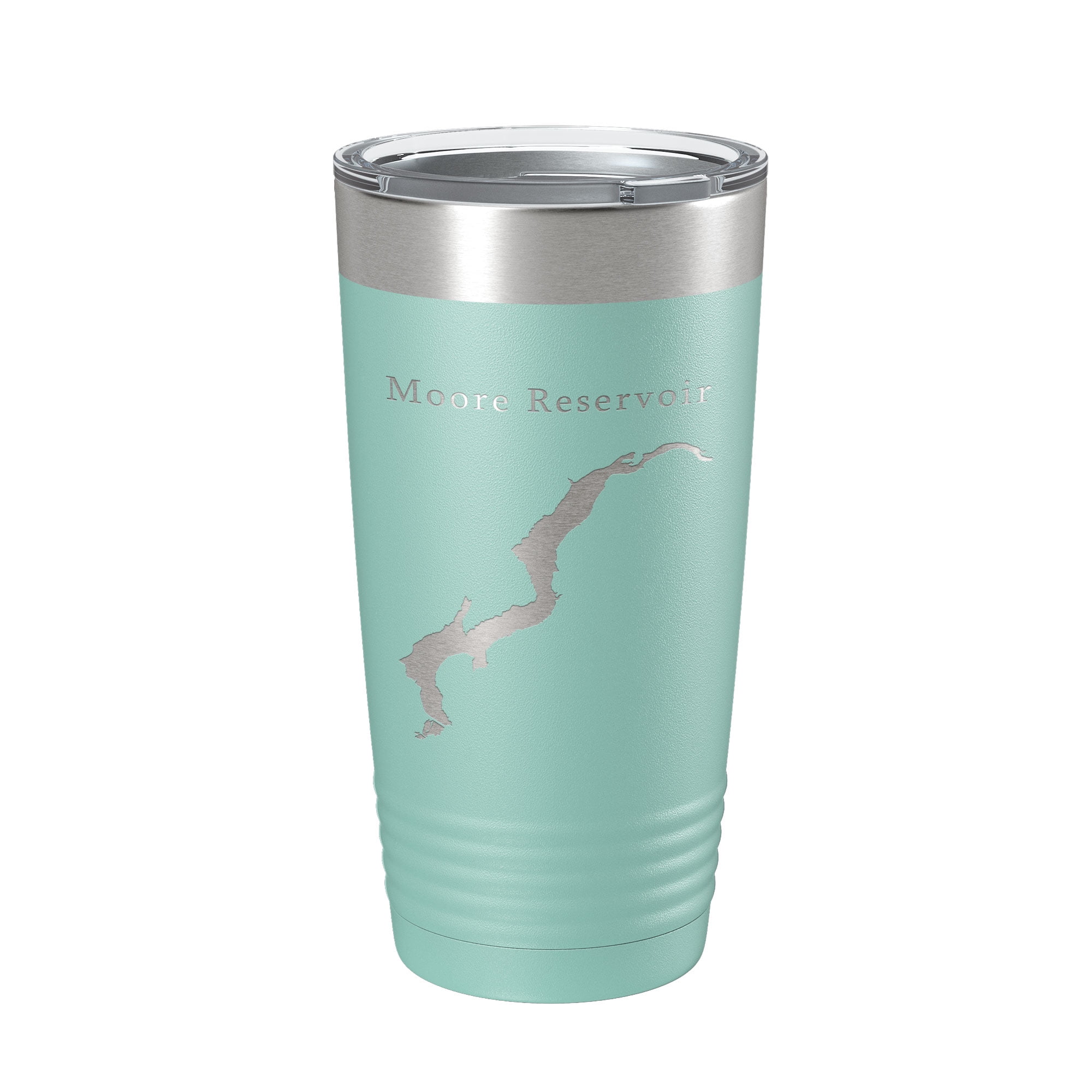 Moore Reservoir Tumbler Lake Map Travel Mug Insulated Laser Engraved ...