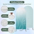 Aqua Blue Geometric Arch Backdrop Cover, Spandex Fitted Wedding Arch ...