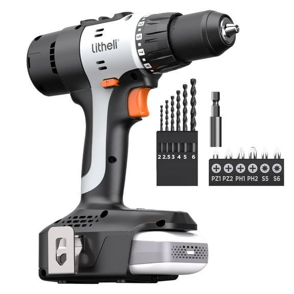 SKIL DL6300D-12 Brushless 12V/20V Flip Drill 20V Kit, Torque Adjustment ...