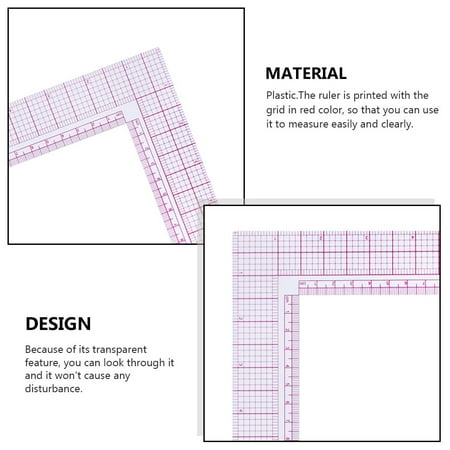 L-Square Shape 90 Degree Angle Ruler Plastic Drawing Sewing 90 Degree ...