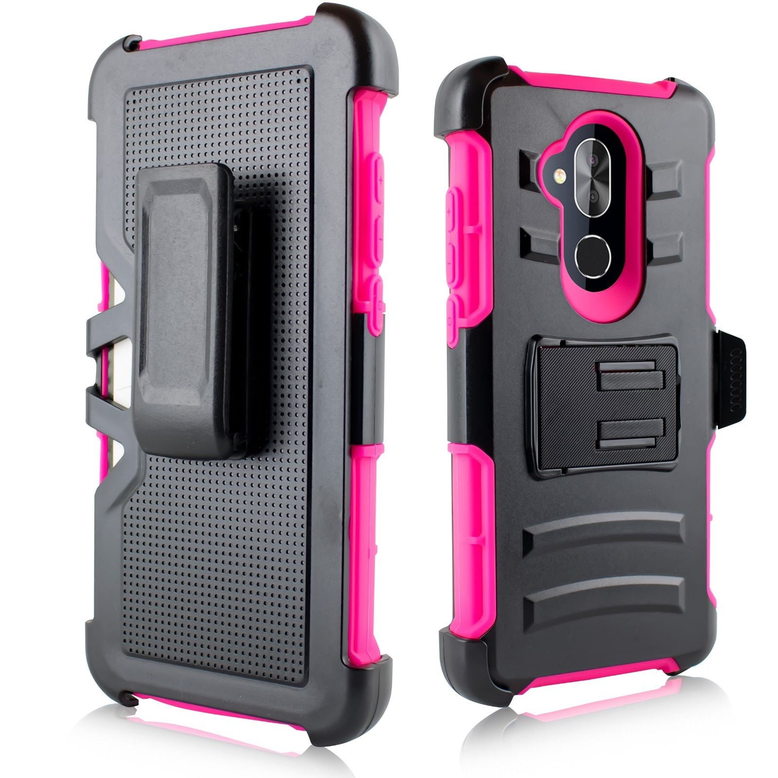 for 6" Alcatel 7 Belt Clip Holster Kickstands Hybrid Shock Armor Bumper ...