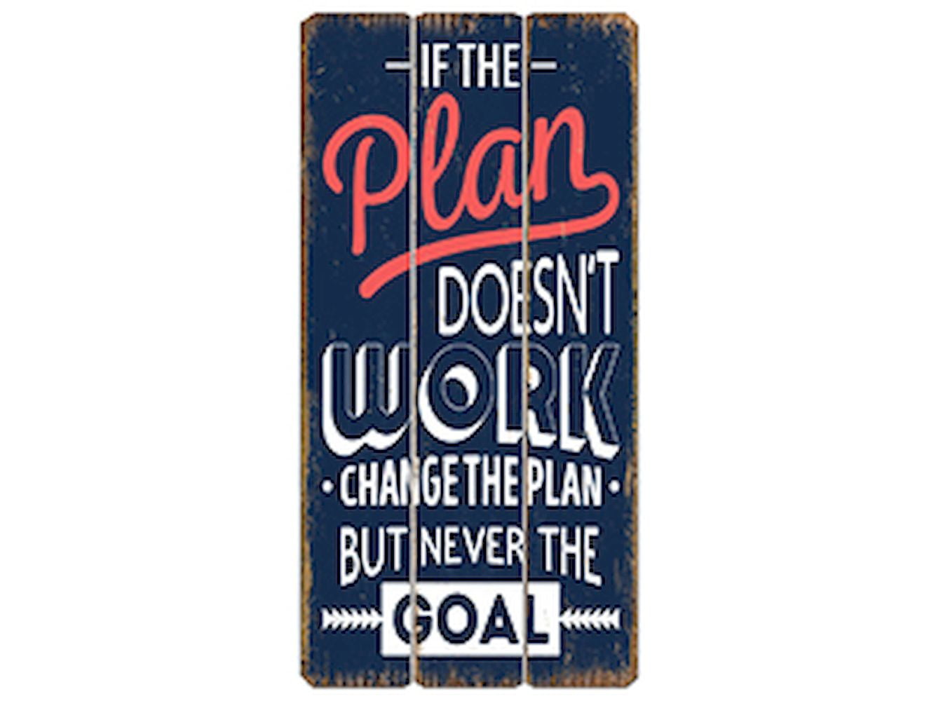 "Change Plan Not Goal " Wooden Sign - Walmart.com