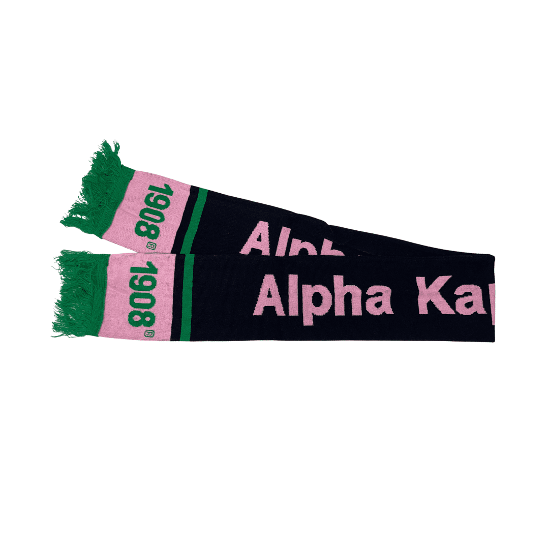 Alpha Kappa Alpha Knit Scarf Black - Walmart.com